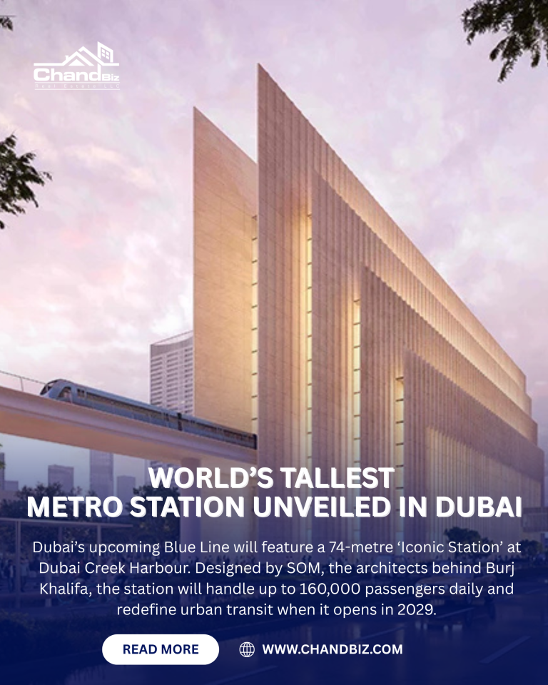 World’s Tallest Metro Station Unveiled for Dubai’s Blue Line at Dubai ...